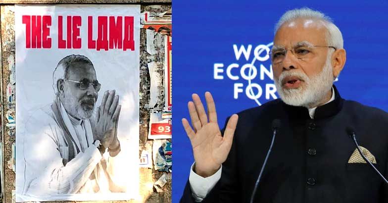 Posters calling PM Modi 'The Lie Lama' posted, case registered | Nation ...
