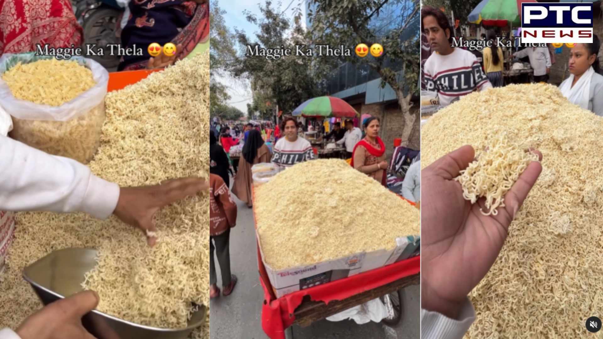 Maggi ka thela: Viral video shows sale of loose magi on street cart ...